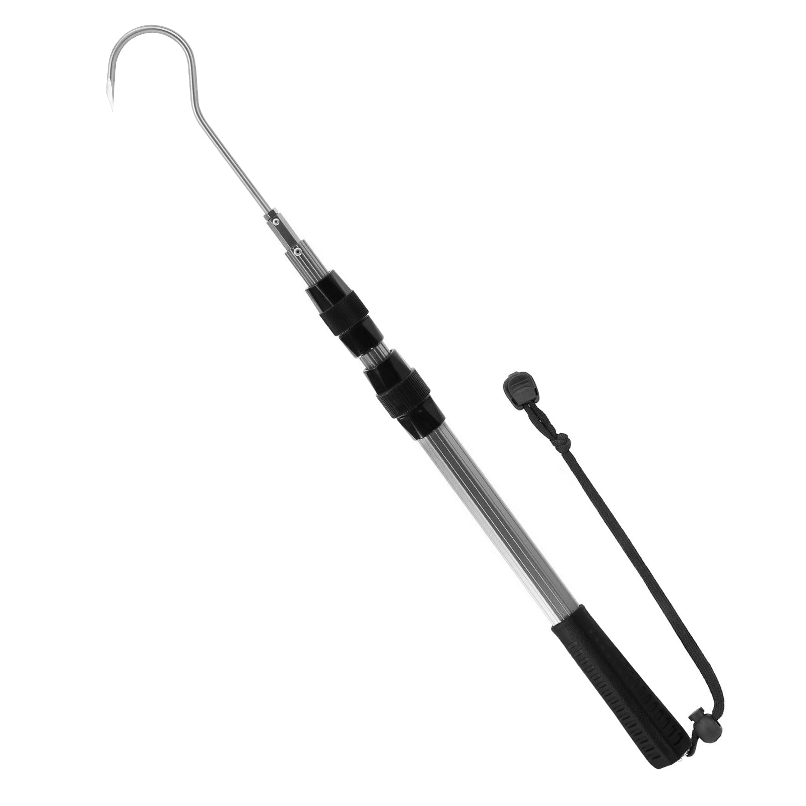 SANLIKE 1.4m Telescopic Fishing Gaff with Stainless Hook Aluminium All ...