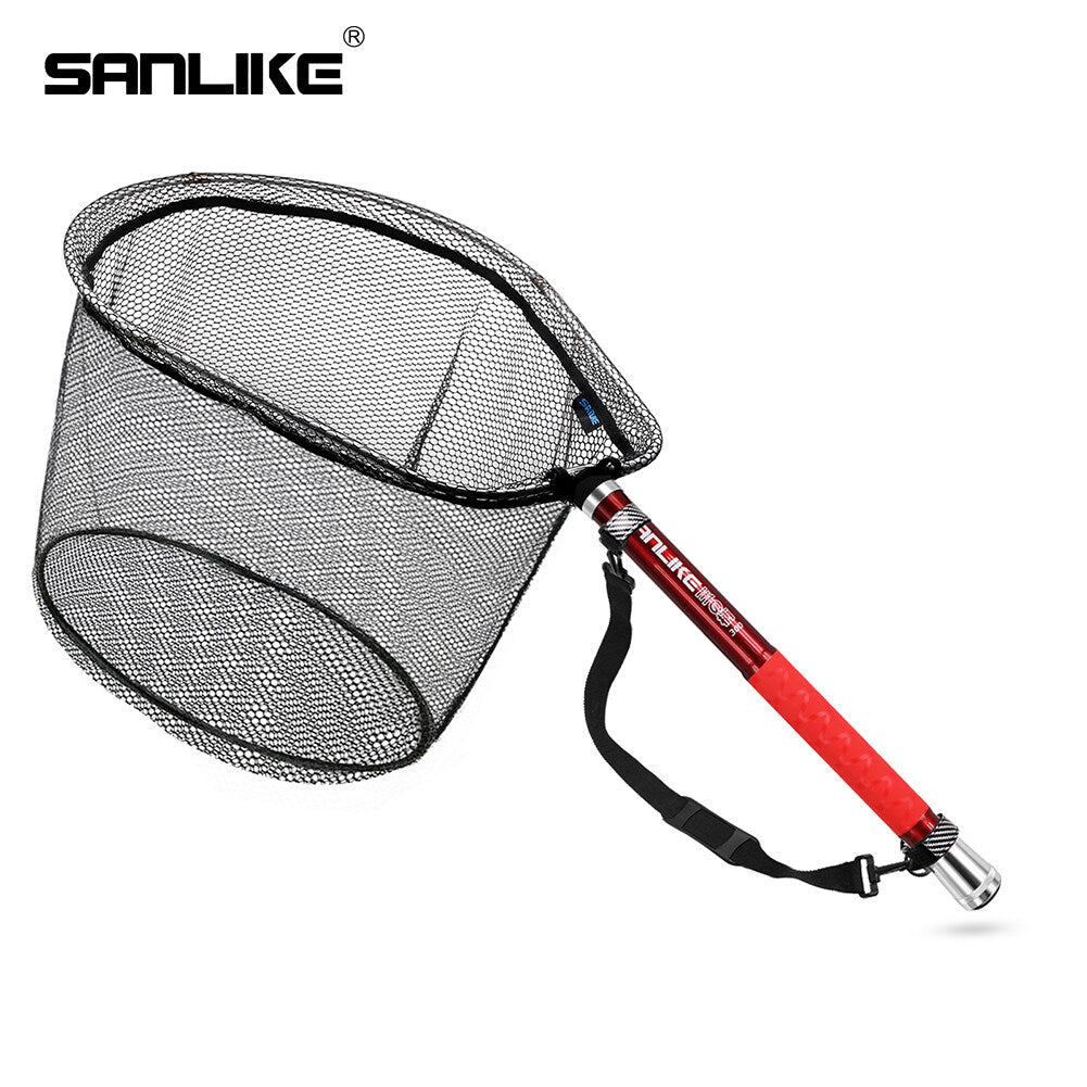 SANLIKE Fishing Net 3m Portable Telescoping Foldable Landing Hand Net ...