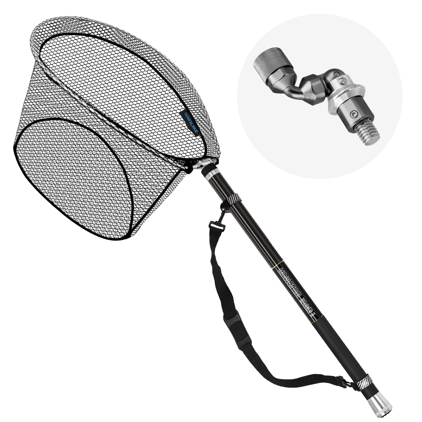 SANLIKE 3m Fishing Net Retractable Fishing Landing Net Carbon Fibre Po ...