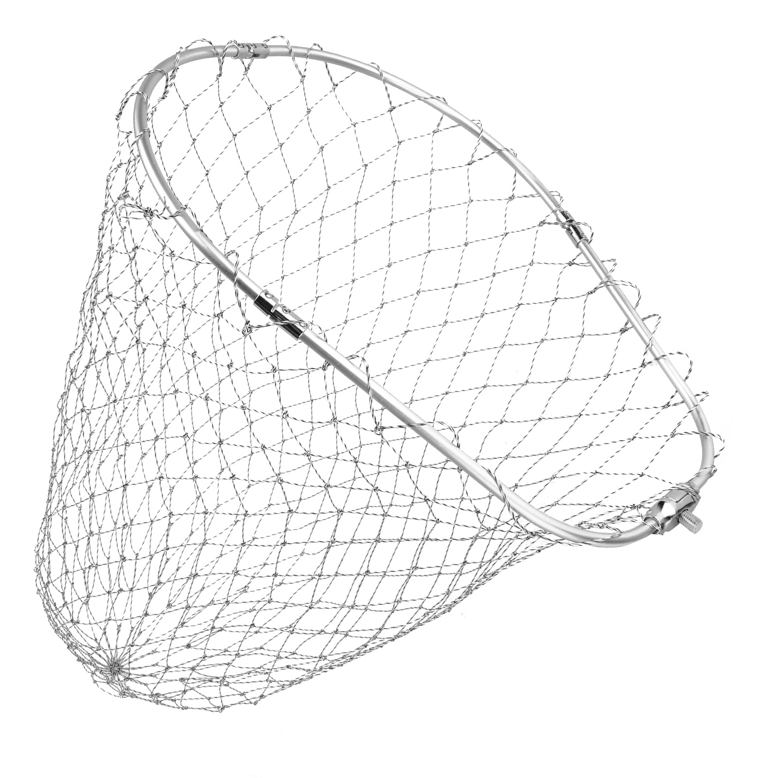 SANLIKE Folding Fishing Net Collapsible Aluminum Oval Frame 12mm Screw ...